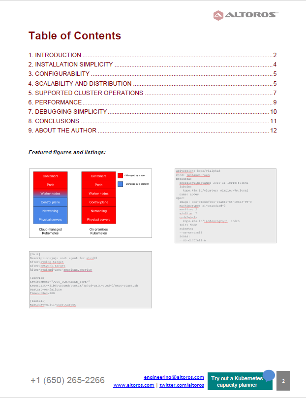 A Comparative Analysis Of Kubernetes Deployment Tools Kubespray Kops And Conjure Up Altoros